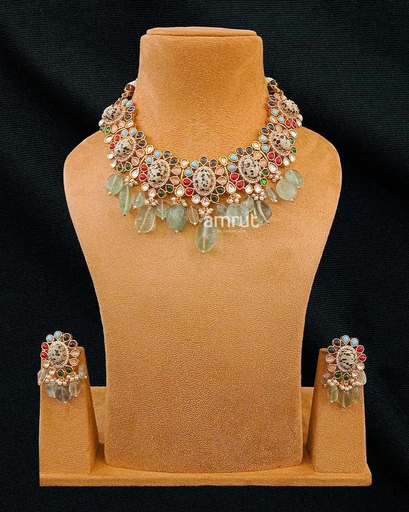 Multicolor Jewellery Set With Earrings AMRUT